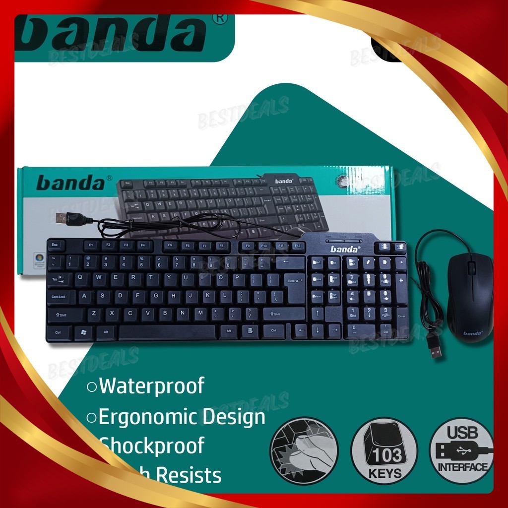 Banda KM88 Standard Keyboard & Mouse Combo | Shopee Philippines