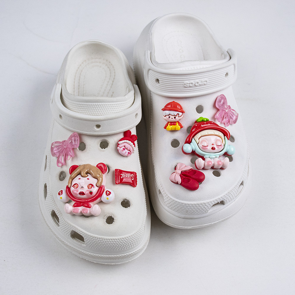 Cartoon Bubble Matt Crocs Jibbitz Charm Daisy Jibbits Set Labubu Jibits ...