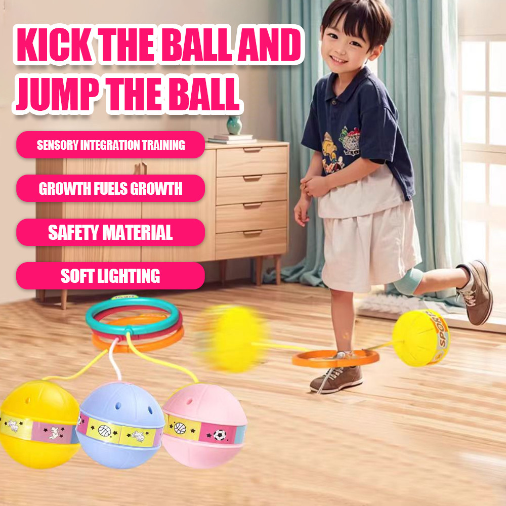 Exercise Ball Light Emit Foot Skip Jump One Kids Outdoor Skipping Rope ...