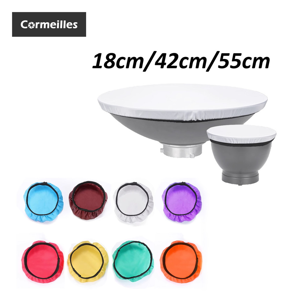 42cm/55cm/18cm Beauty Dish Diffuser Transparent Soft White Diffuser ...