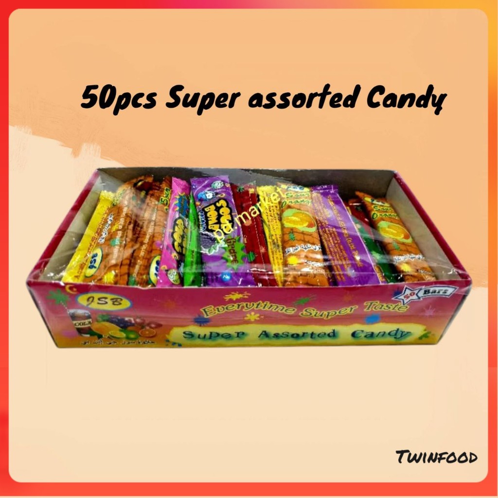 50pcs GSB Super Sour Bomb Assorted Candy (300g) | Shopee Philippines