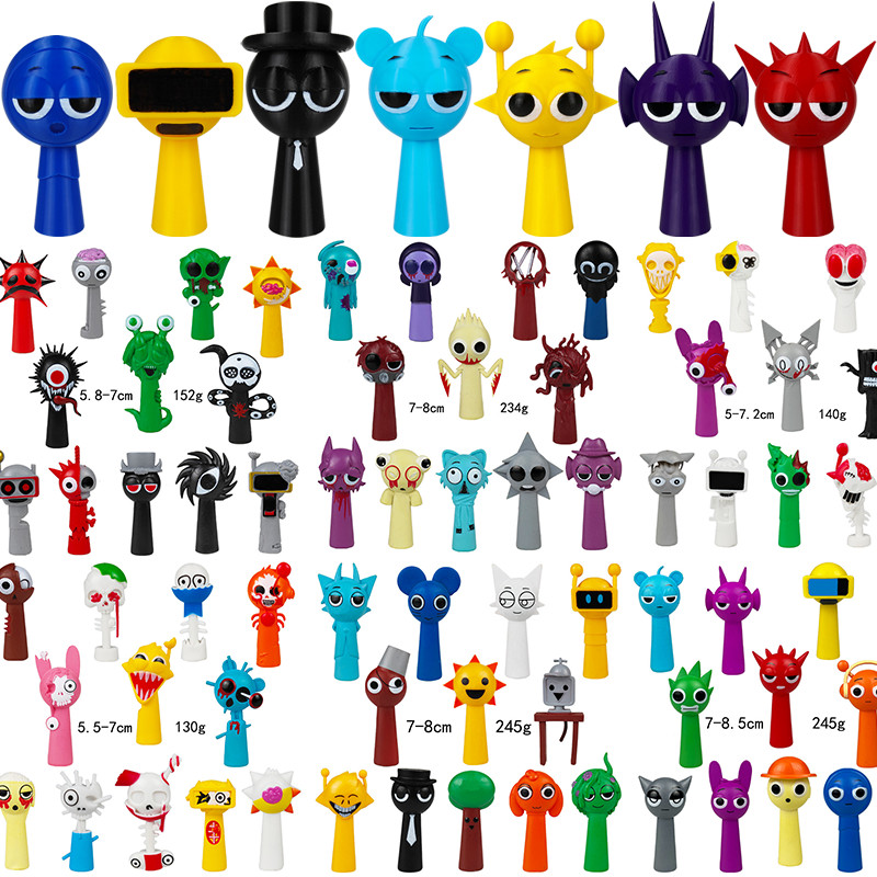 12CM Incredibox Sprunki Action Figure Simon Raddy 12Pcs Sprunki Durple ...