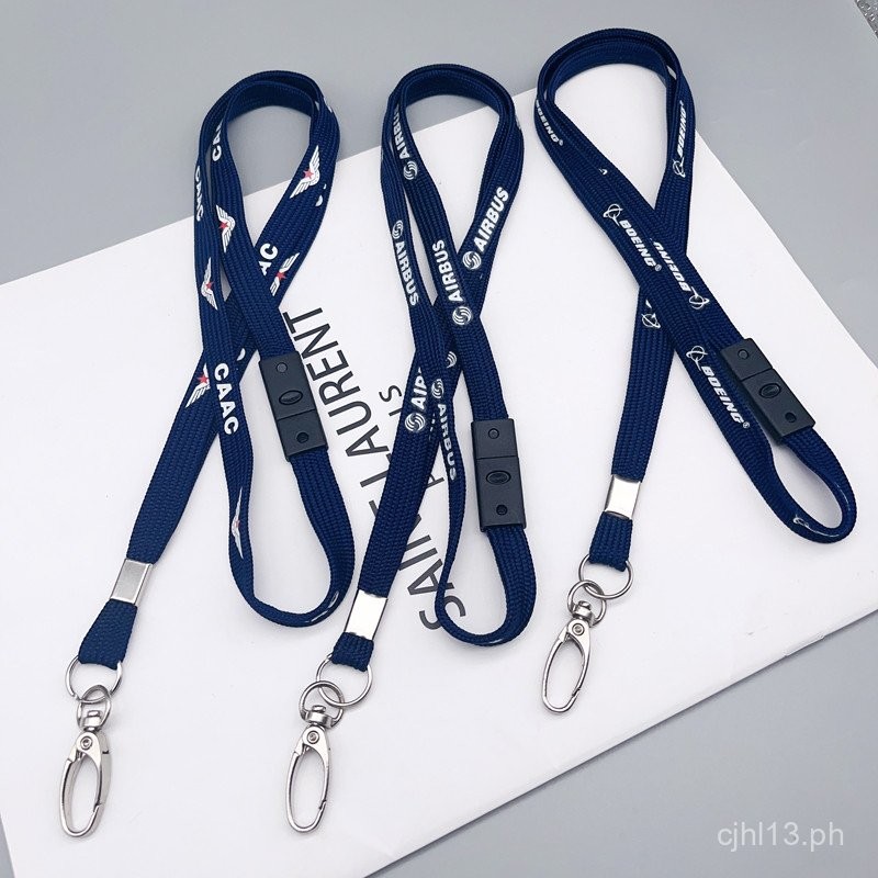 CAAC Airbus Airline Badge Lanyard1cm Thin Rope Pilot Airport Work Badge ...