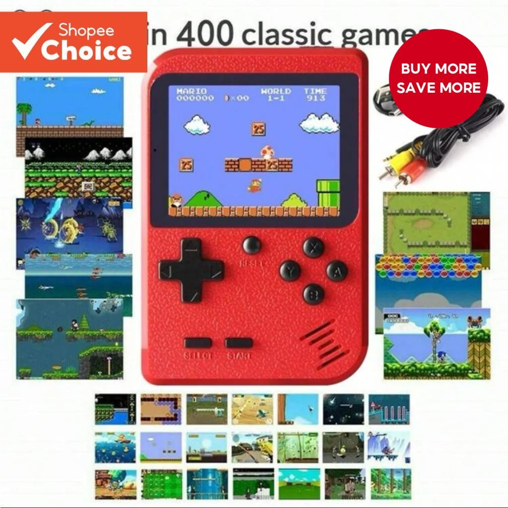 A Red Retro Classic Games Children's Handheld Small Game Console With ...
