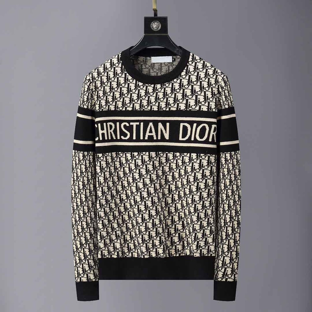 DIOR0147 Men's Sweater New Style Handsome Knitwear Loose Casual High ...