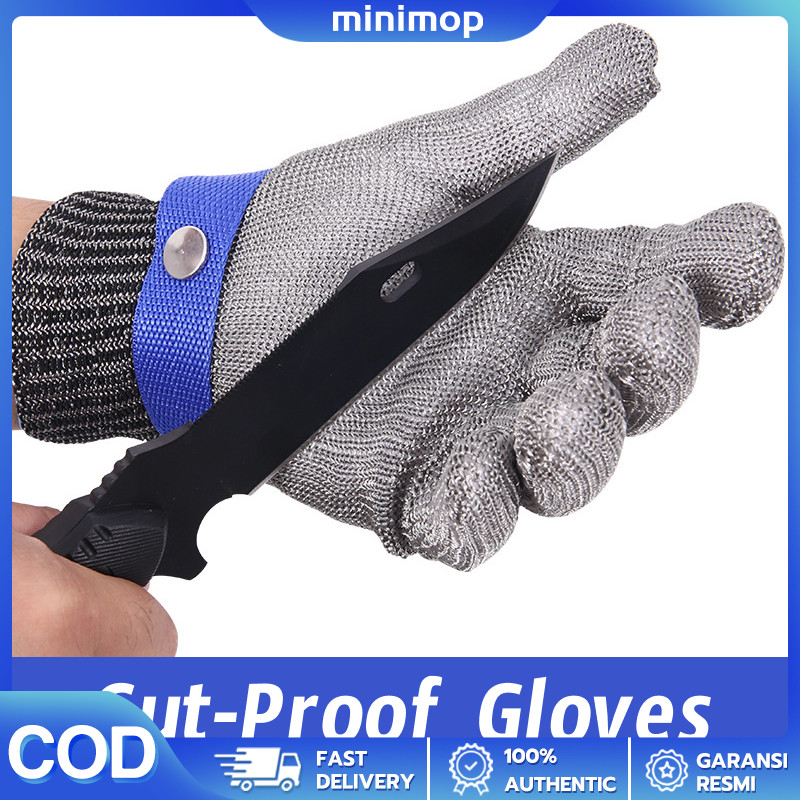 Cut Resistant Stainless Steel Gloves Working Safety Gloves Metal Mesh ...