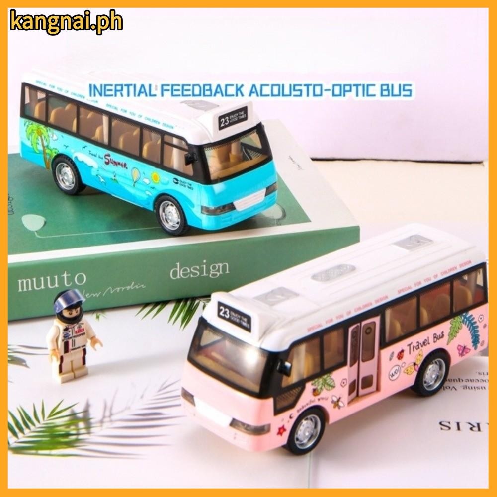 KANGNAI School Bus Toys Cars, Interactive Plastic City Bus Toys Cars ...