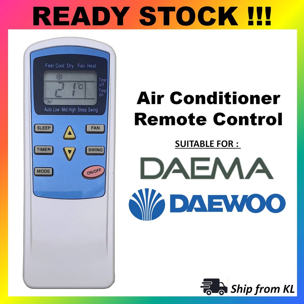 DAEMA DAEWOO Air Cond Aircond Air Conditioner Remote Control ...