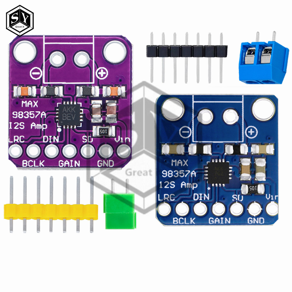 Max98357 3w Class D Amplifier Breakout Interface I2s Dac Decoder Module ...