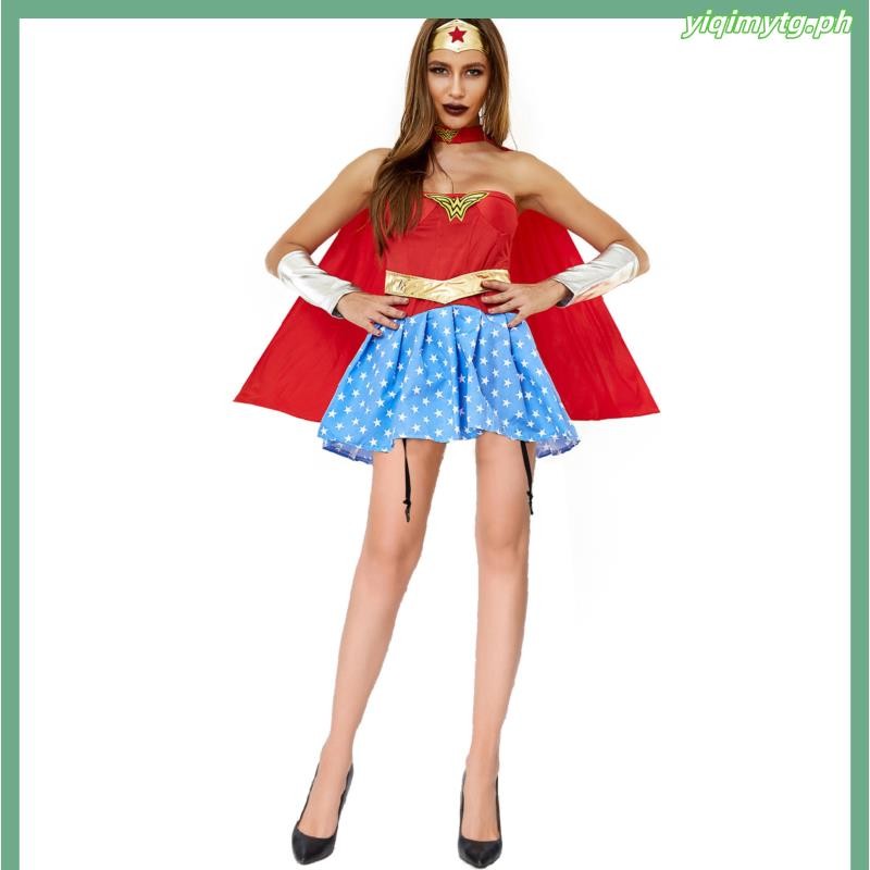 Halloween Sexy Supergirl Costume Wonder Woman Show Costume Shopee Philippines