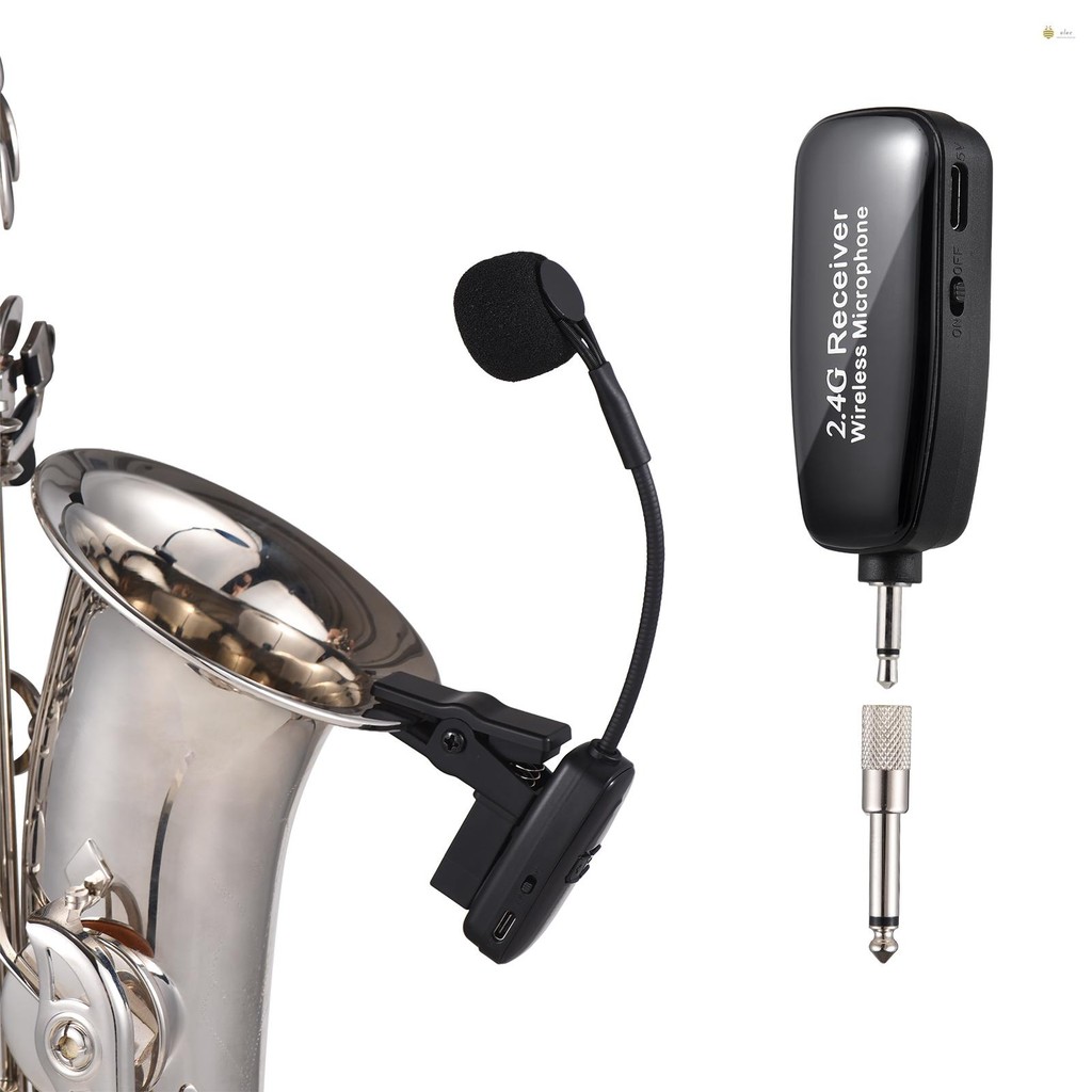Elec)2.4G Saxophone Wireless Microphone Receiver Set Noise Reduction ...