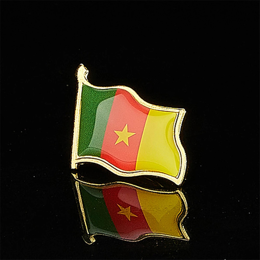 African Country The Republic of Cameroon National Waving Flag Pin ...
