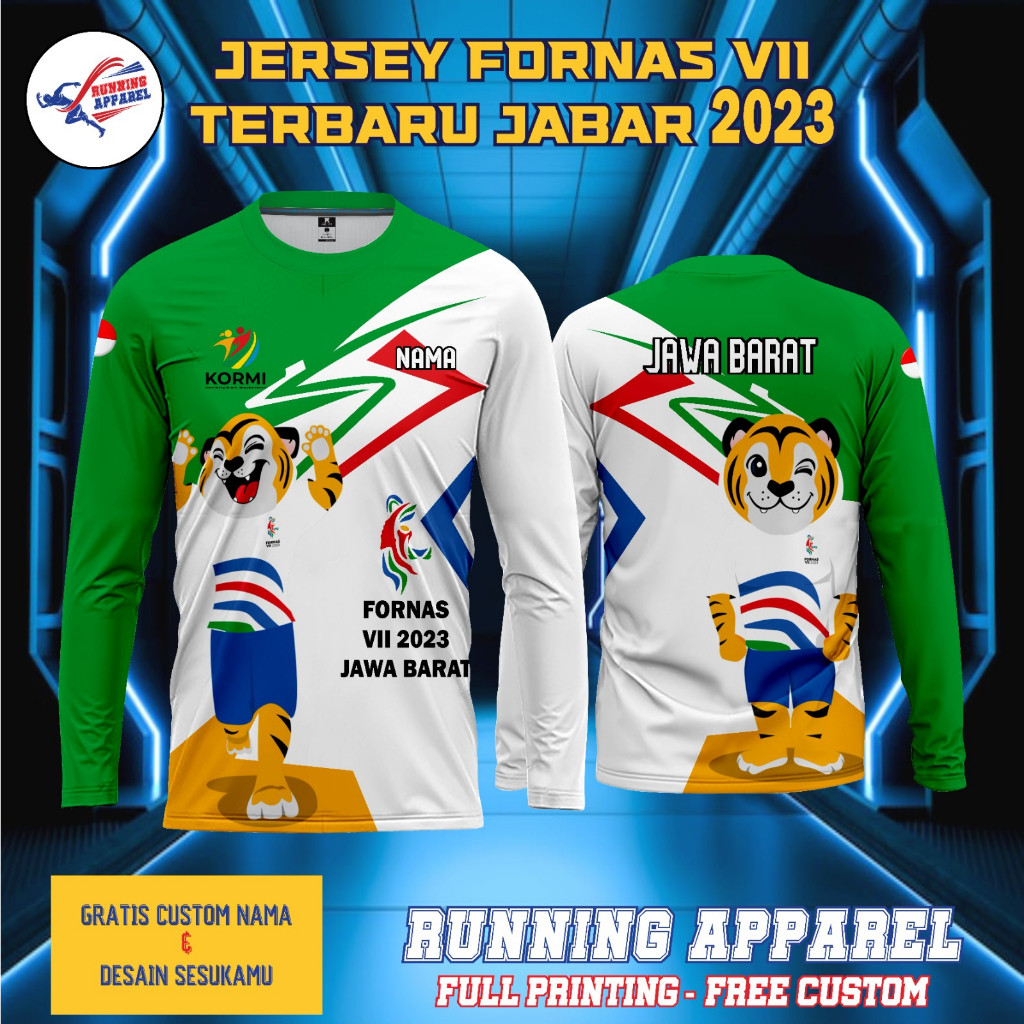Latest 2023 FORNAS VII WEST JAVA Sports Event Jersey, Short and Long ...
