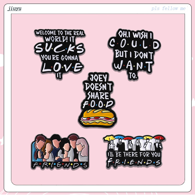Friends TV Shows Enamel Pin Women's Brooch Cute Lapel Pins for ...