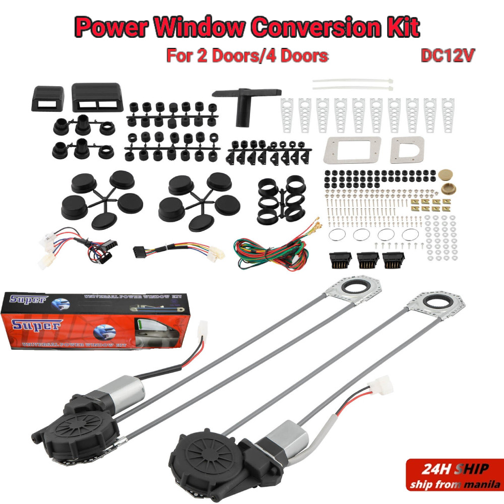 DC12V Universal Power Window Kit 2/4 Doors Car Electric Window Electric ...
