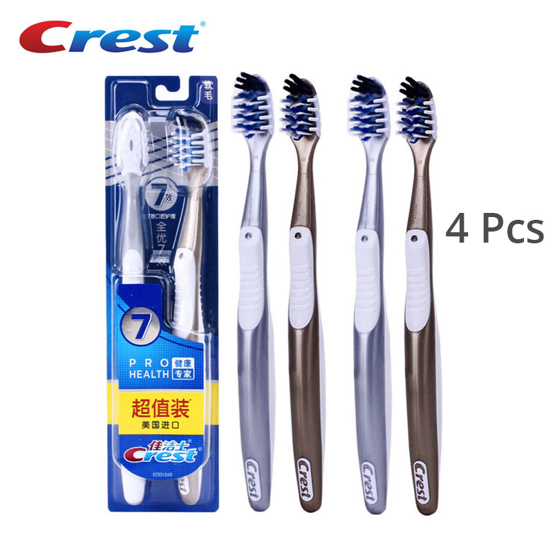 Crest Toothbrush Soft Bristle Cross Action Clean Teeth White Teeth 4 ...