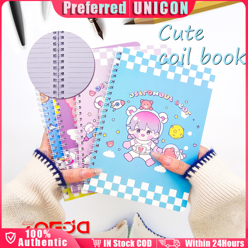 Spring Notebook 60Sheets A5 Cartoon Cover Notepad Personalized ...