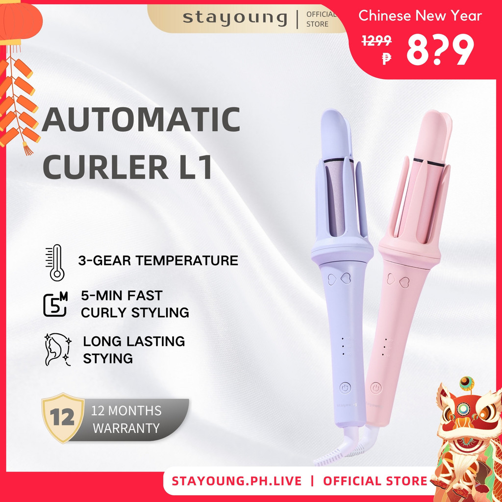 【Curler】STAYOUNG Automatic Curler L1 32mm 3 Level Temperature 360 ...