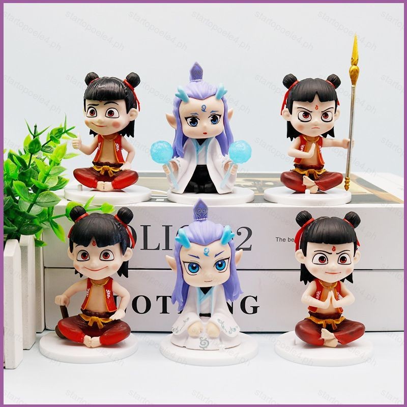 6pcs Ne Zha 2 Action Figure Natra Nezha Aobing sitting posture Model ...