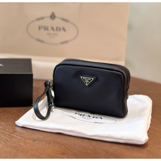 [Gift Box] Fashion prada zipper Coin Purse Re-Nylon Casual Sports ...