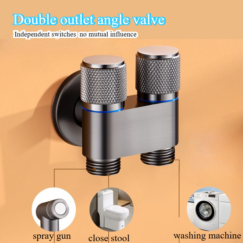 Stainless Steel One-point Two-water Angle Valve One-inlet Two-outlet ...