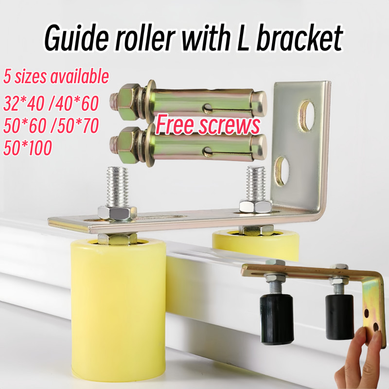 Sliding Gate Roller nylon guide wheel with L bracket set sliding gate ...