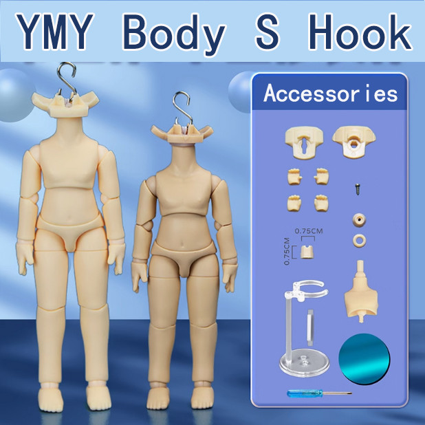 YMY body BJD doll ob11 body S hook scholar body adapted to GSC Nendoroid OB11 obitsu11 1/12 BJD ...
