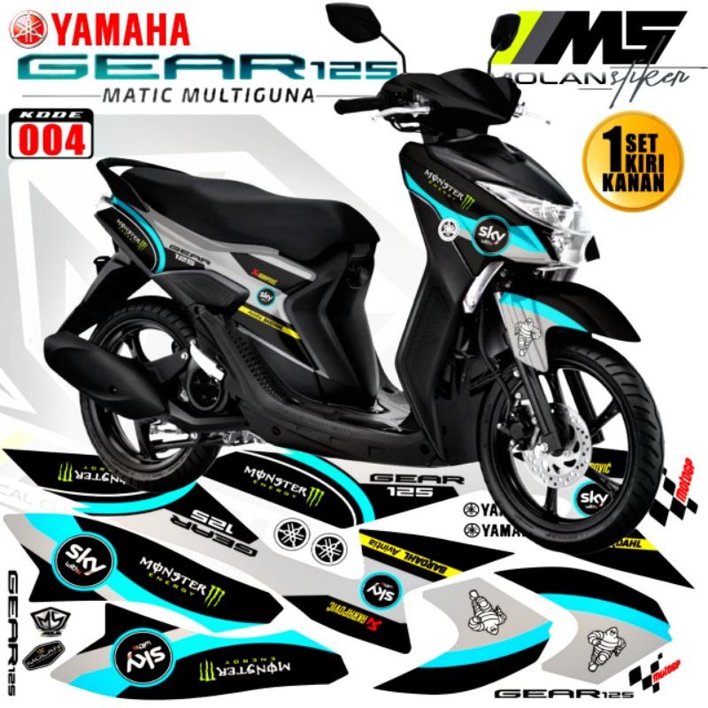 Yamaha Mio GEAR 125 Variation Striping Sticker Decal | Yamaha Mio Gear ...