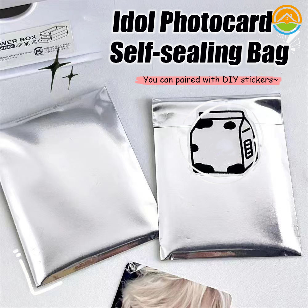50Pcs INS Style Silver Color Self-Sealing Bags - Light-resistant ...