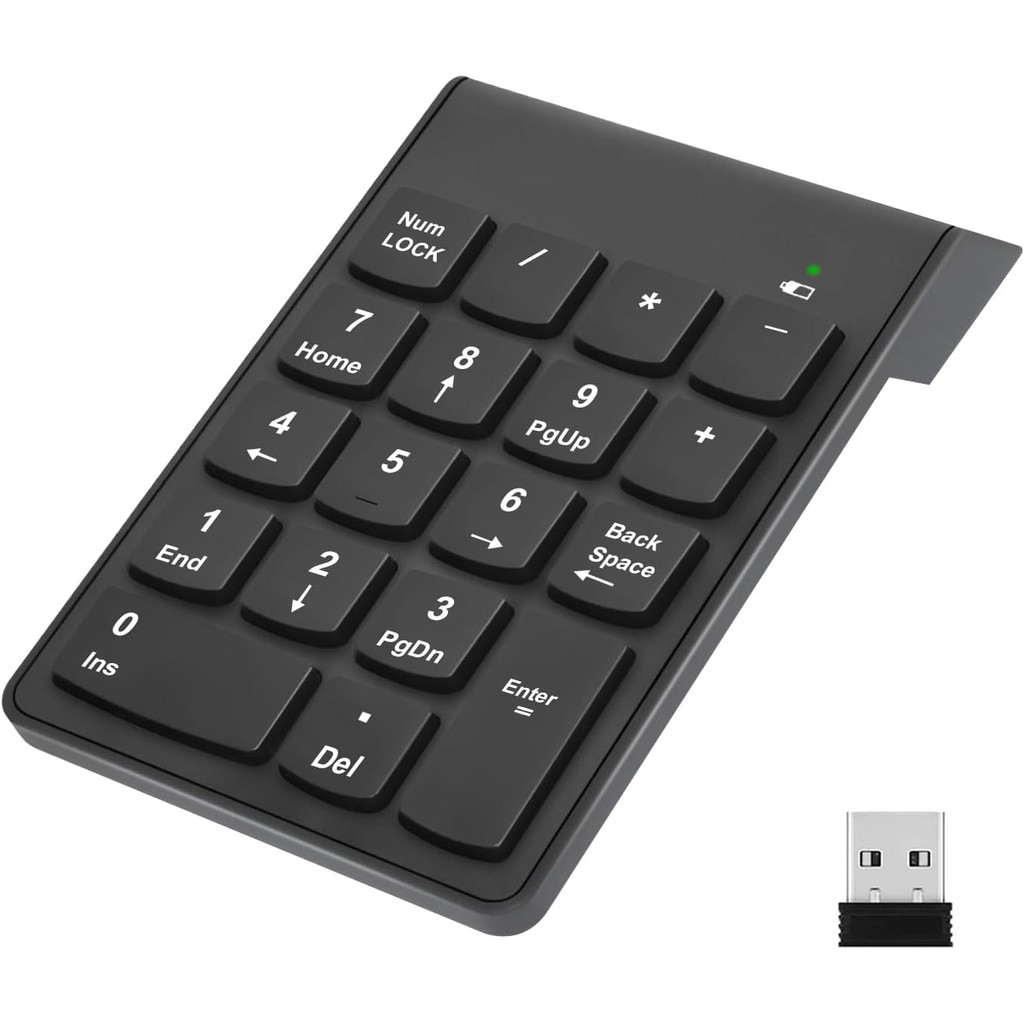 Wireless Number Pad, Numeric Keypad Numpad Keyboard 10 Key USB Keypad ...