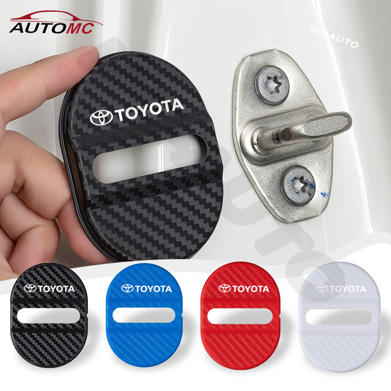 4PCS Toyota Car Door Lock Cover Door Lock Pad Shock-Proof Soundproofing ...