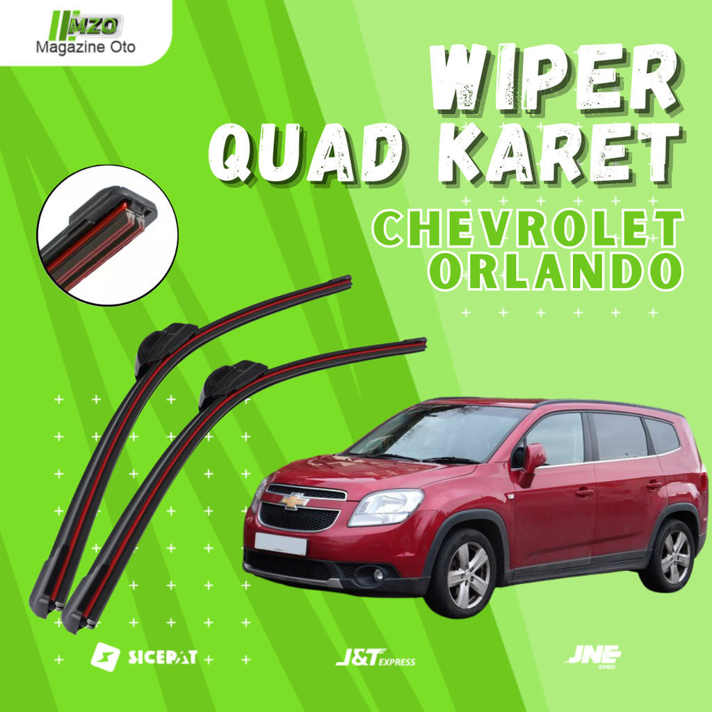 1 SET (2 PCS) Quad Blade Wiper - Chevrolet Orlando - 4-Layer Frameless ...