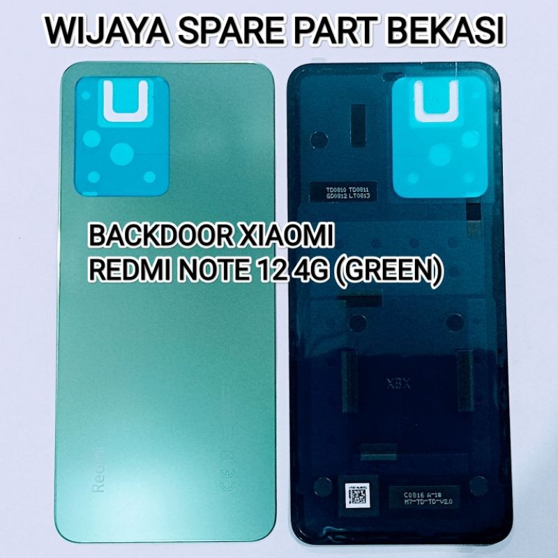 Backdoor XIAOMI REDMI NOTE 12 4G (GREEN) | Shopee Philippines