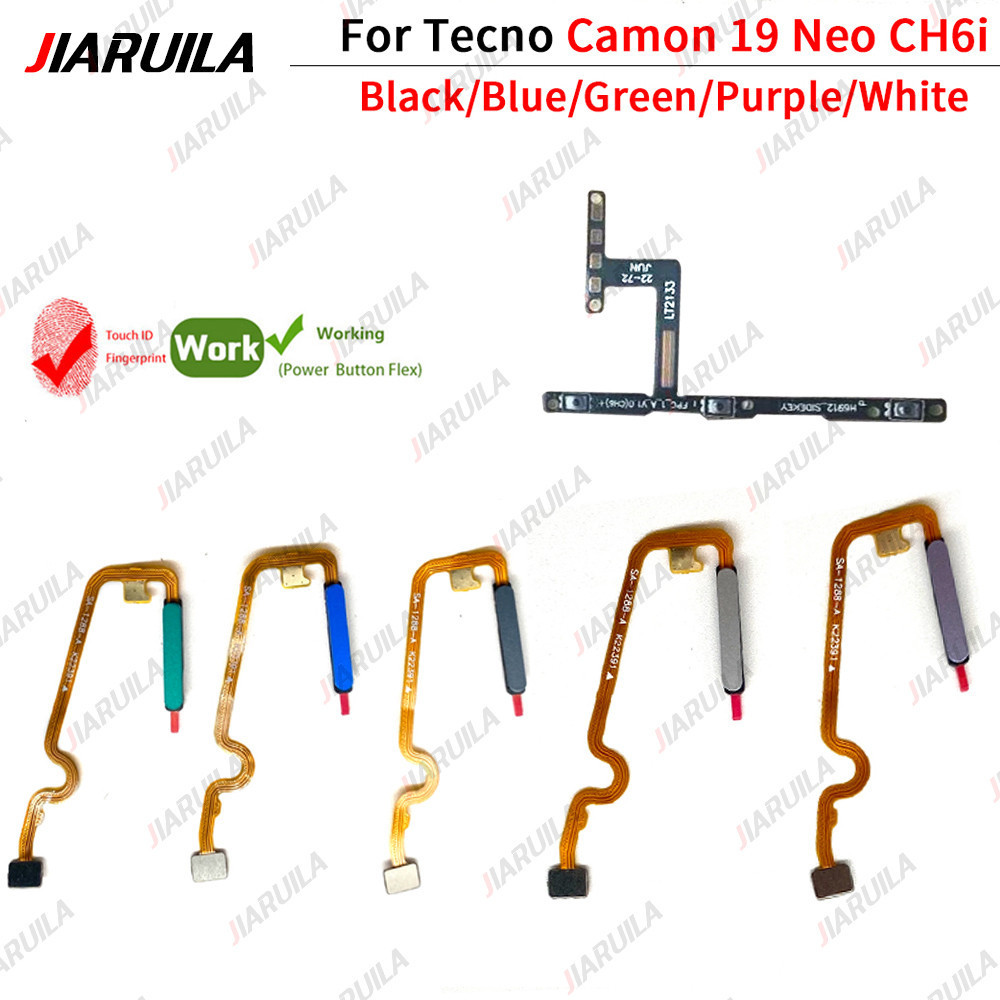 For Tecno Camon 19 Neo CH6i Fingerprint Sensor Home Return Key Menu ...