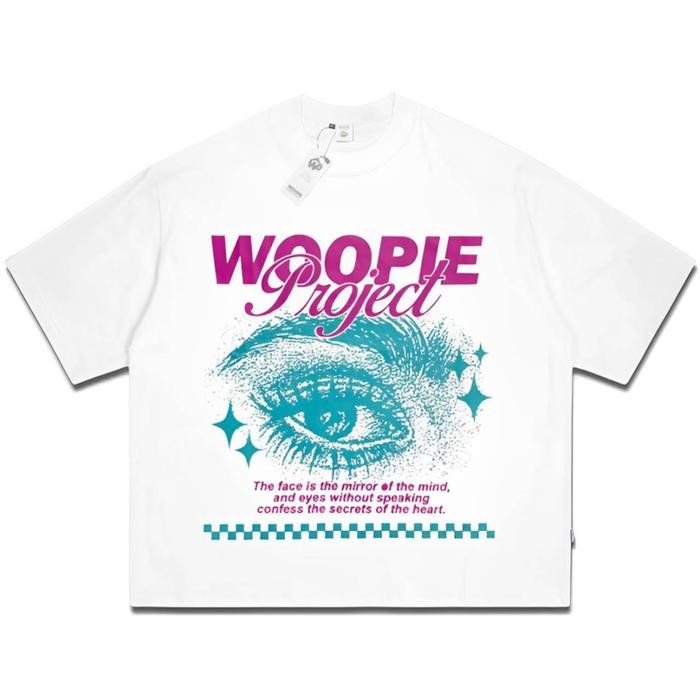 Boxy Pria Skena Outfits T-shirt Oversize Fit Crop Tee Eyes Katun Combed ...