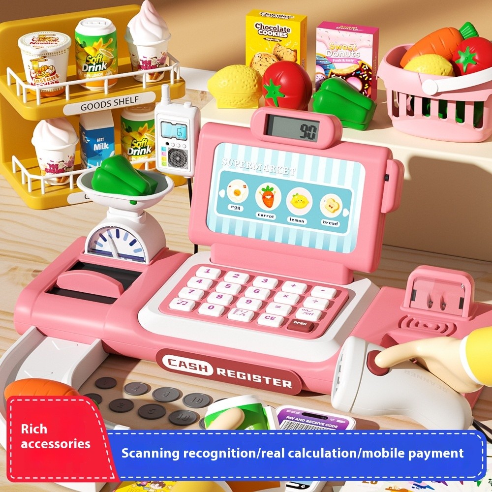 Children's Intelligent Cash Register Toy Simulation Supermarket Cashier ...