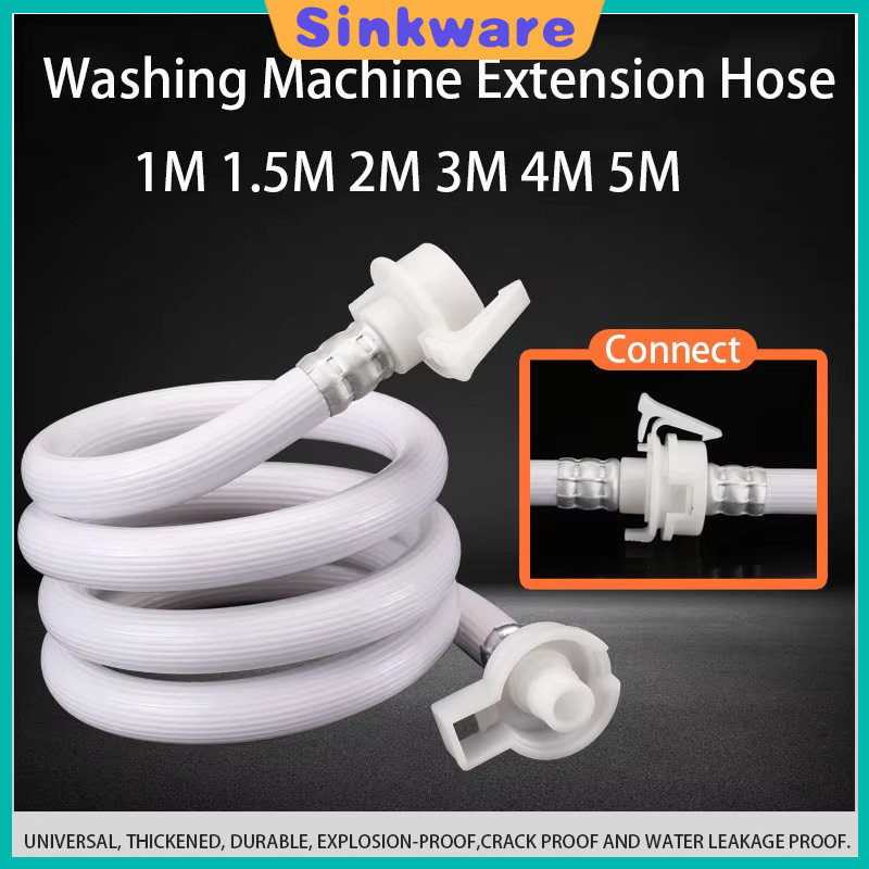 【YHD】1m 2m 3m 4m 5m Automatic Washing Machine PVC Inlet Pipe Extension ...