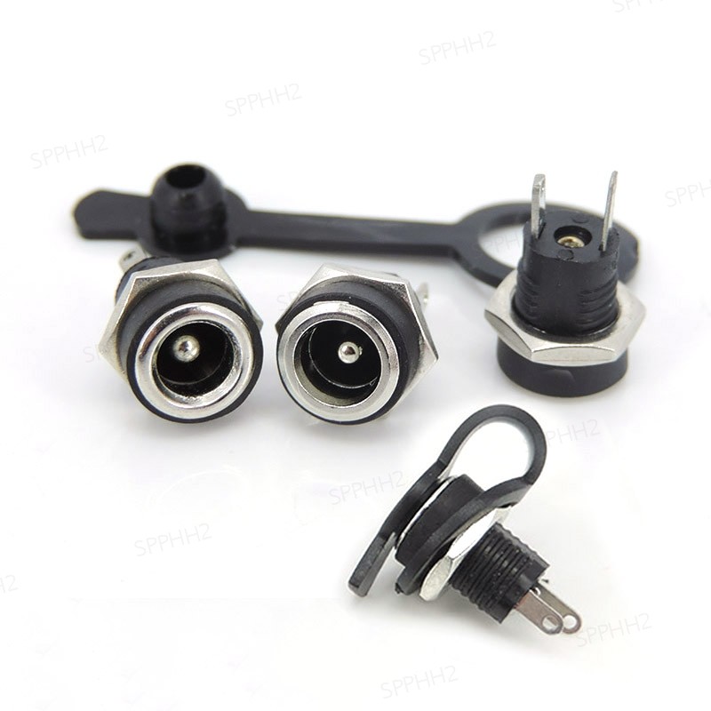 5.5x2.1mm 5.5x2.5mm DC Female Panel Mount Power Jack Socket Supply ...