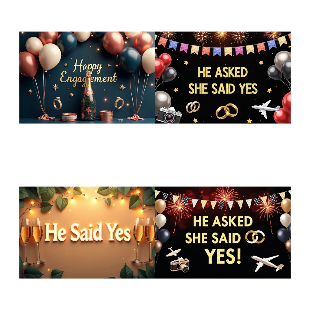Engagement Party Decoration Backdrop She Said Yes Bridal Shower Wedding ...
