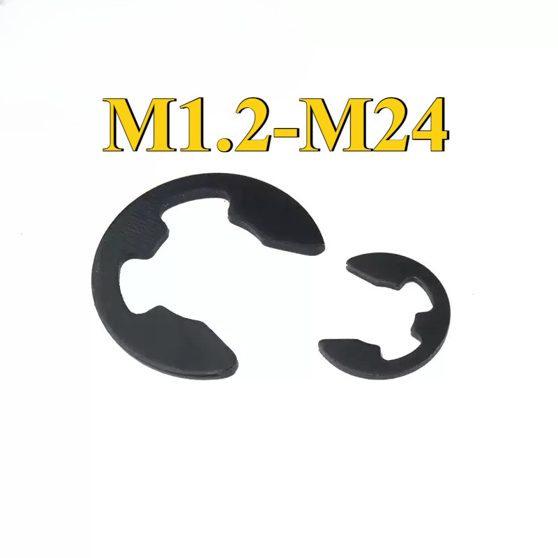 Black E-Clip Stainless M1.2-M24，E-Ring，Circlip for Shaft，Retaining Ring ...