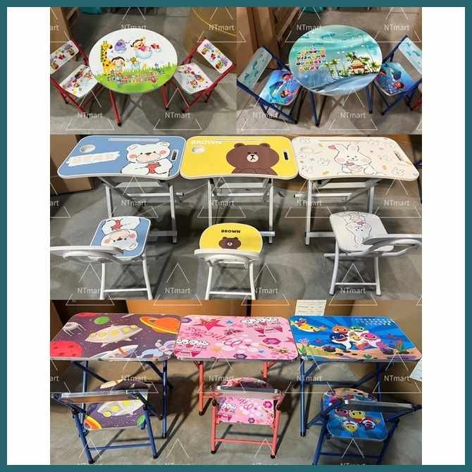Foldable&h+Kids}sQ&Study@OF+Table!io,ld,iI+lE+With!Hm,Chair Cartoon ...