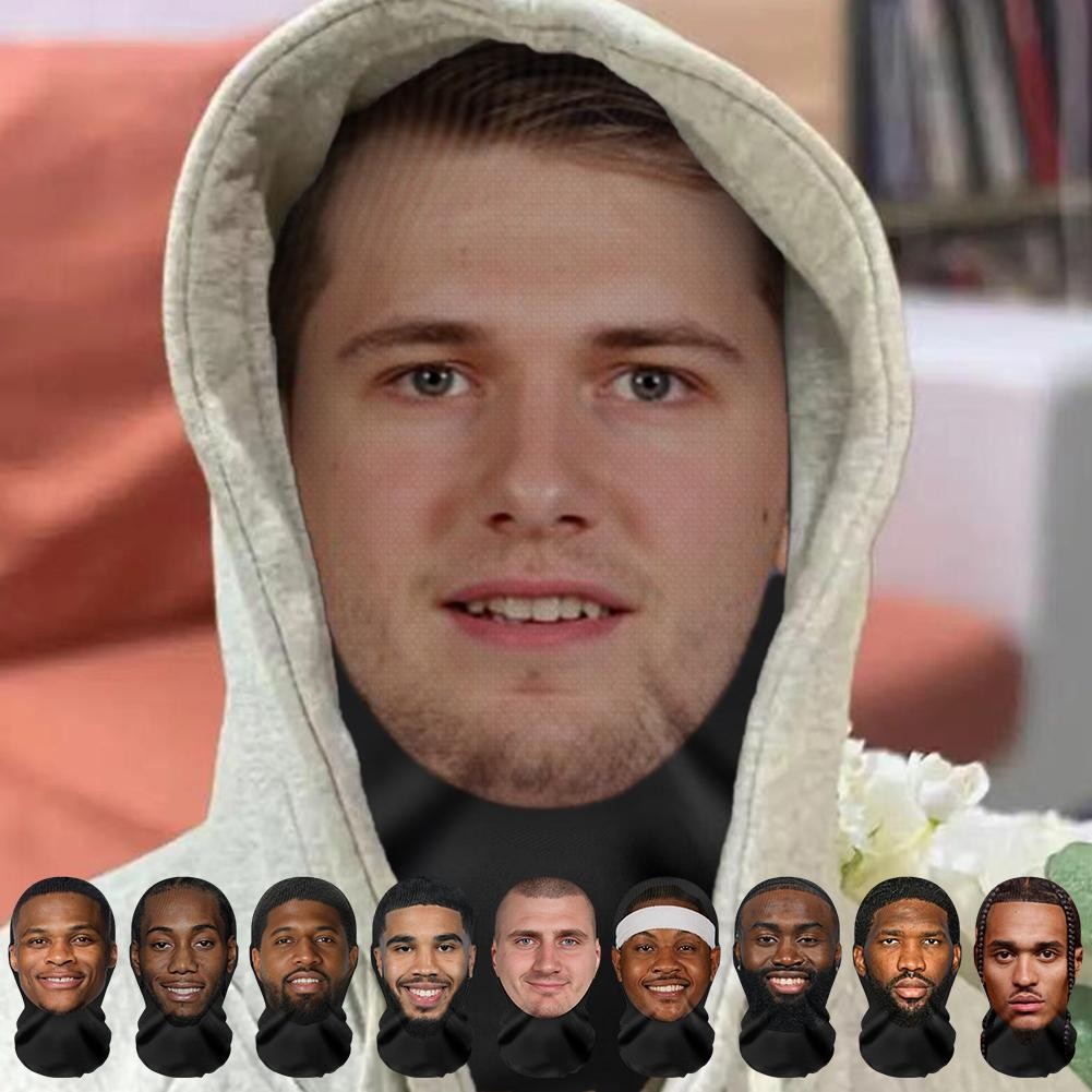 Basketball League Star 3D Printed Mask Polyester Sports Windproof Hat ...