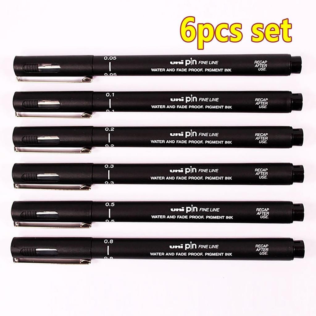 UNIPIN 6pcs Pen Set Fine Liner Pen Technical Drawing Pen Designer ...
