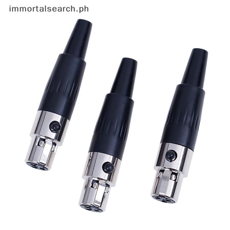 imm 1Pc 3pin female plug mini TA3F XLR audio microphone connector MIC ...
