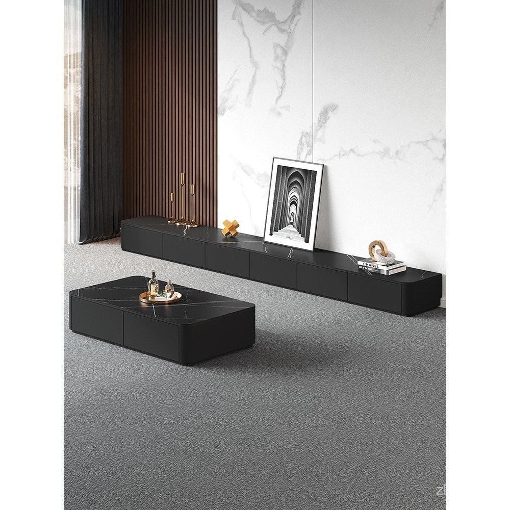 Slate TV Cabinet and Coffee Table Set Modern Simple Living Room Home ...