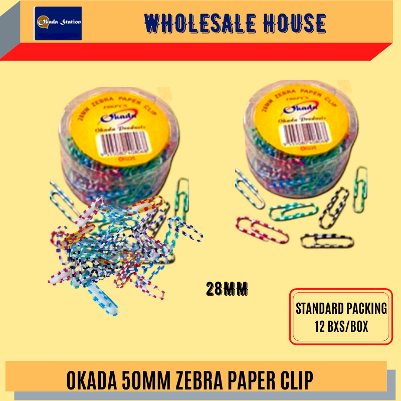 (RM2) OKADA 28mm ZEBRA PAPER CLIP / OKADA / ZEBRA PAPER CLIP / PAPER ...