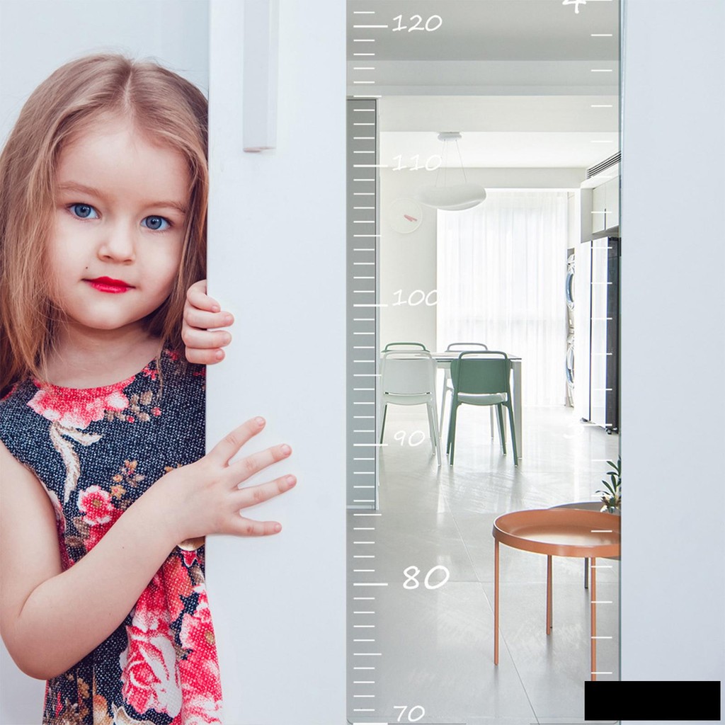 Wall Puzzle Mirror Height Chart Accurate Measurements Removable Wall ...