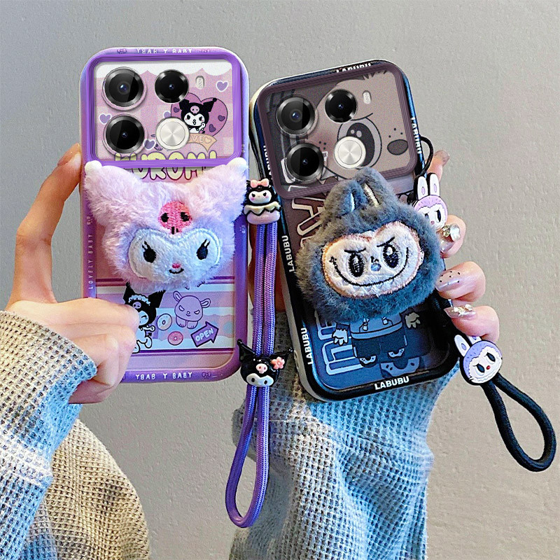 Case For Infinix Note 40 Pro Plus 5G Casing Doll Back Plush Cute ...