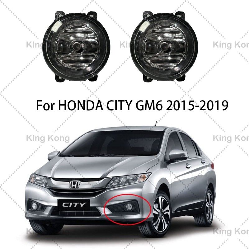 Car bumper fog lamp lights with blub For HONDA CITY GM6 2015 2016 2017 2018 2019 Car front ...