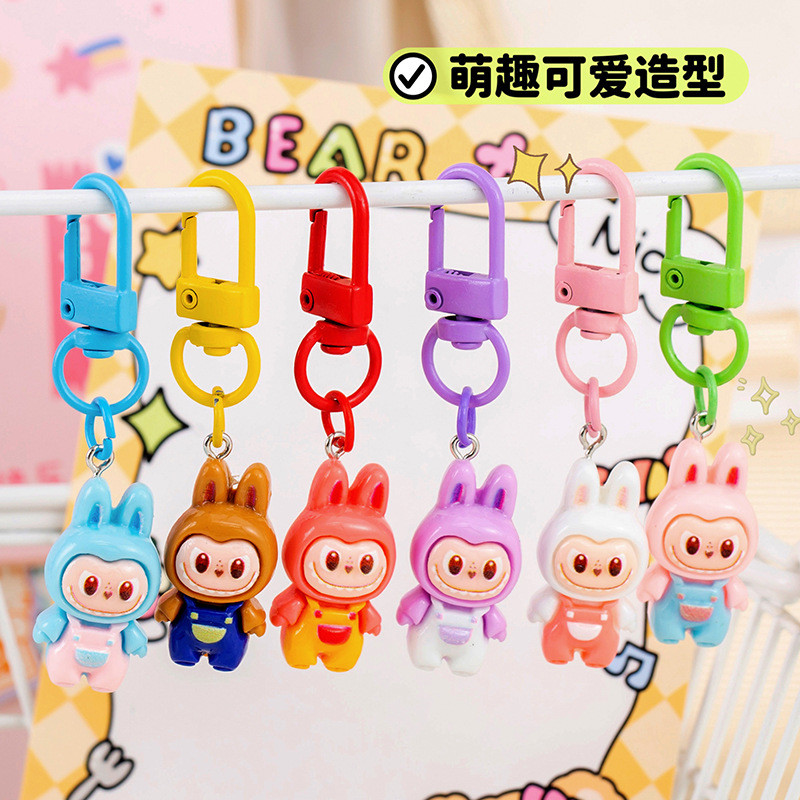 Cartoon Labubu Keychain Labubu Doll Pendant SchoolBag Hanging ...